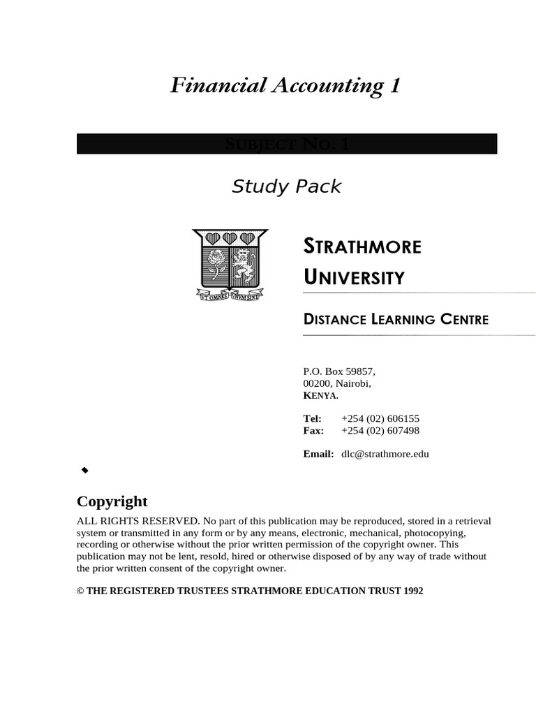 1 Financial Accounting - Harold | PDF