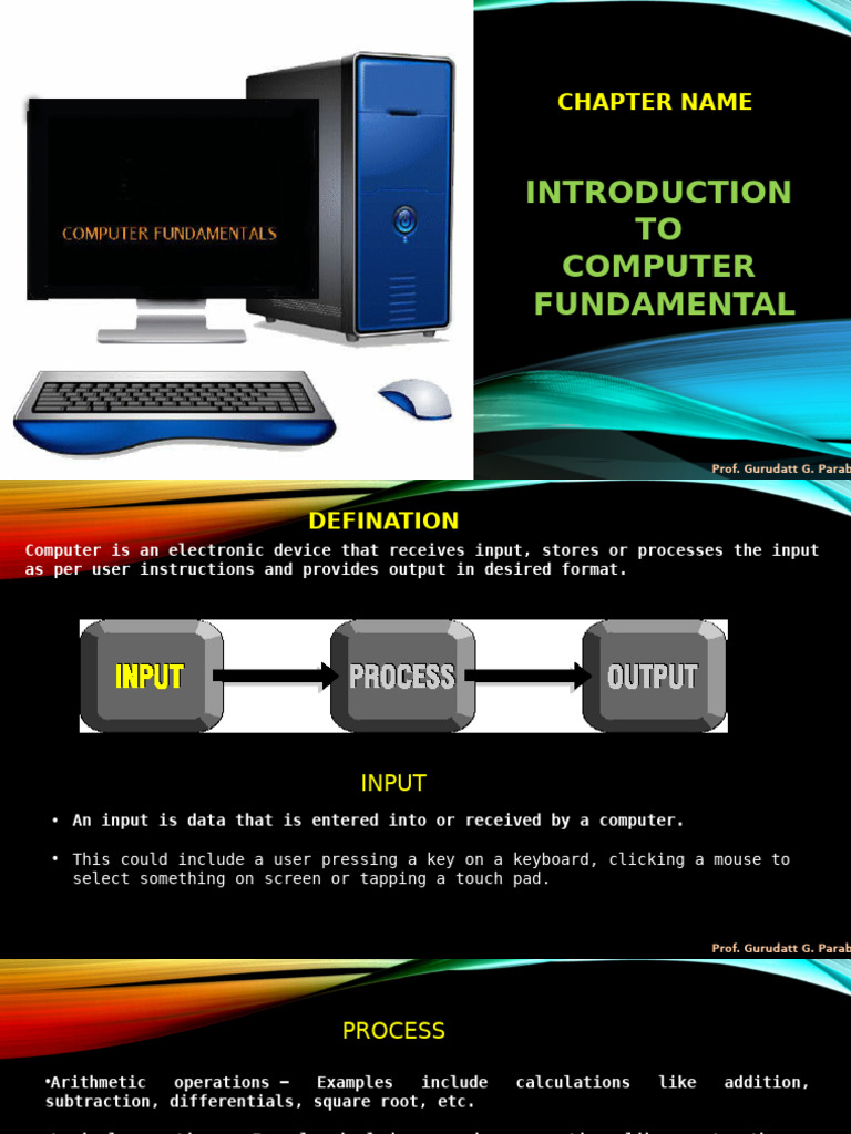 Introduction To Computer Fundamental | PDF