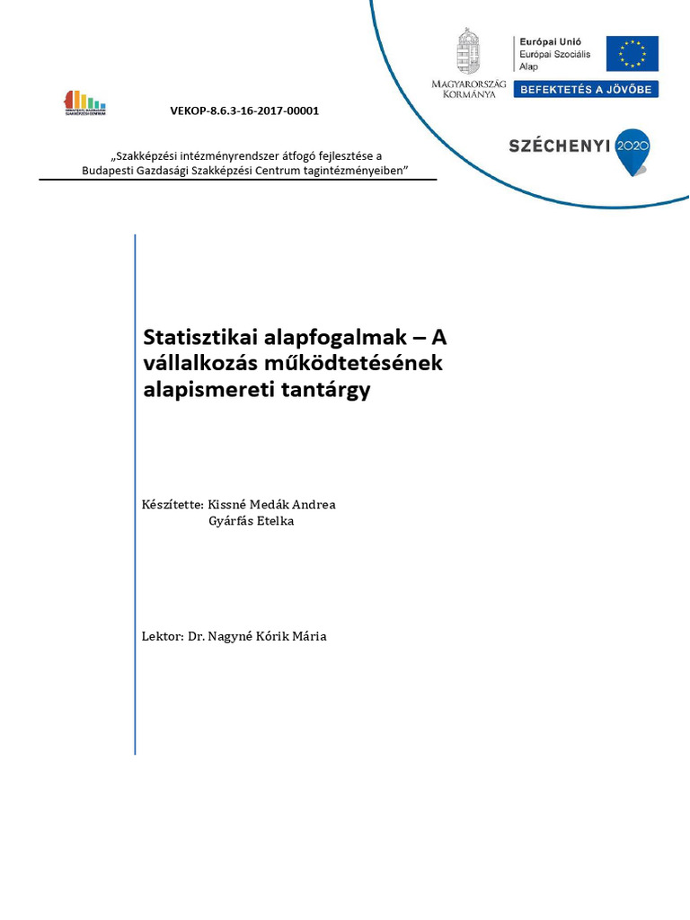 Statisztikai Alapfogalmak | PDF