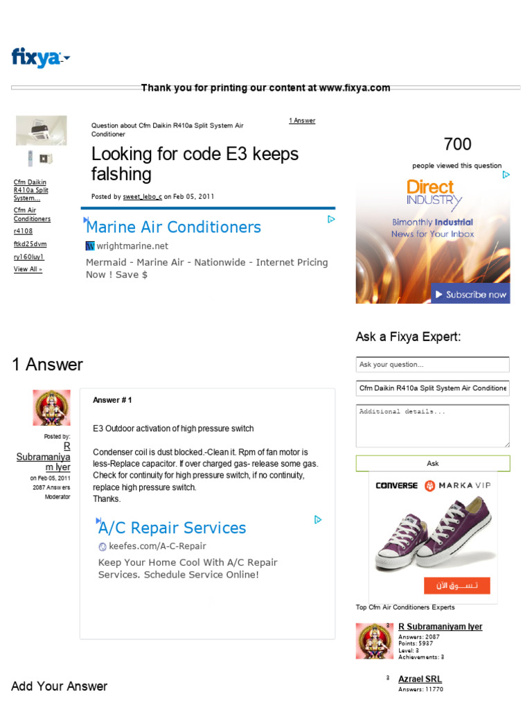 Looking For Code E3 Keeps Falshing - Fixya | PDF