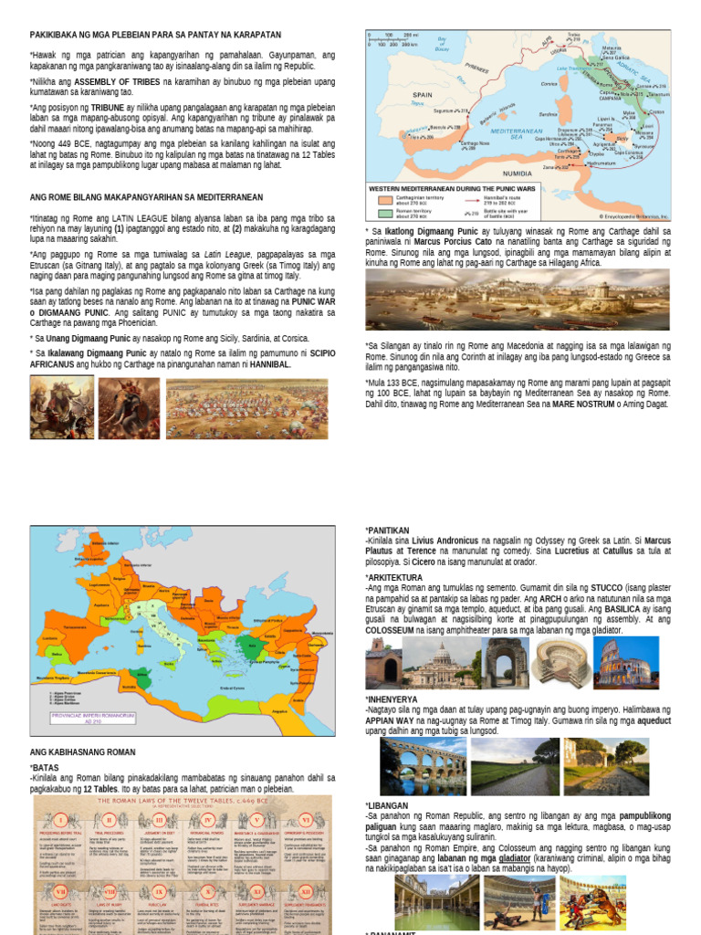2ND Quarter - Roman Republic | PDF | Ancient Rome | Roman Republic