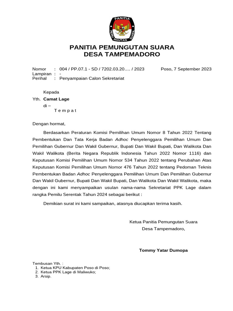 Blangko Surat PPS | PDF