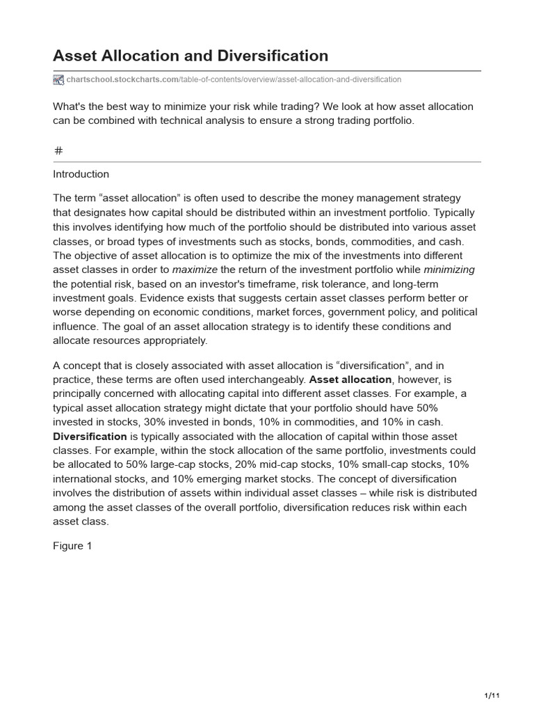 Asset Allocation and Diversification | PDF