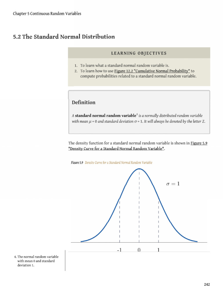 5.2 Standard Normal Distribution 246-257 | PDF