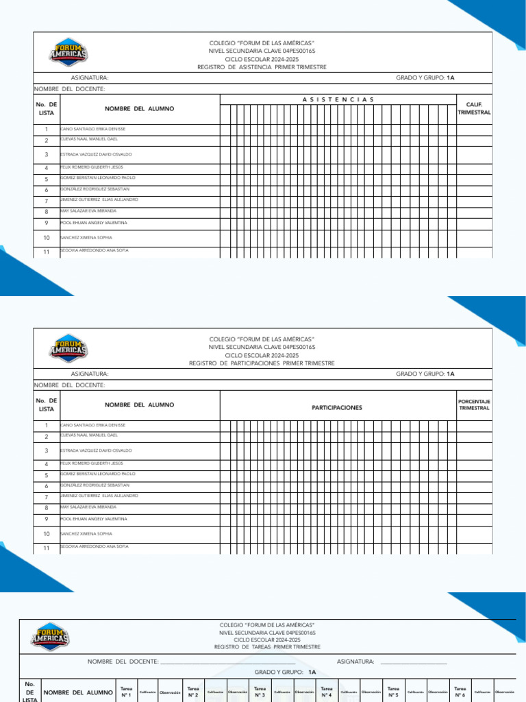 Tablas de Registro | PDF