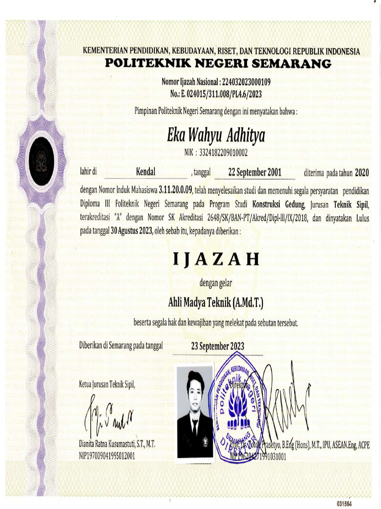 Sertif - Eka Wahyu Adhitya | PDF