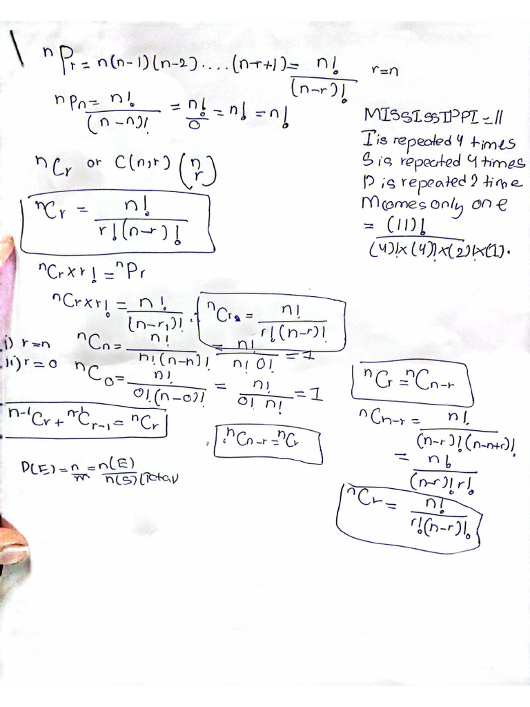 Formulas Math First Year and 2nd Year | PDF