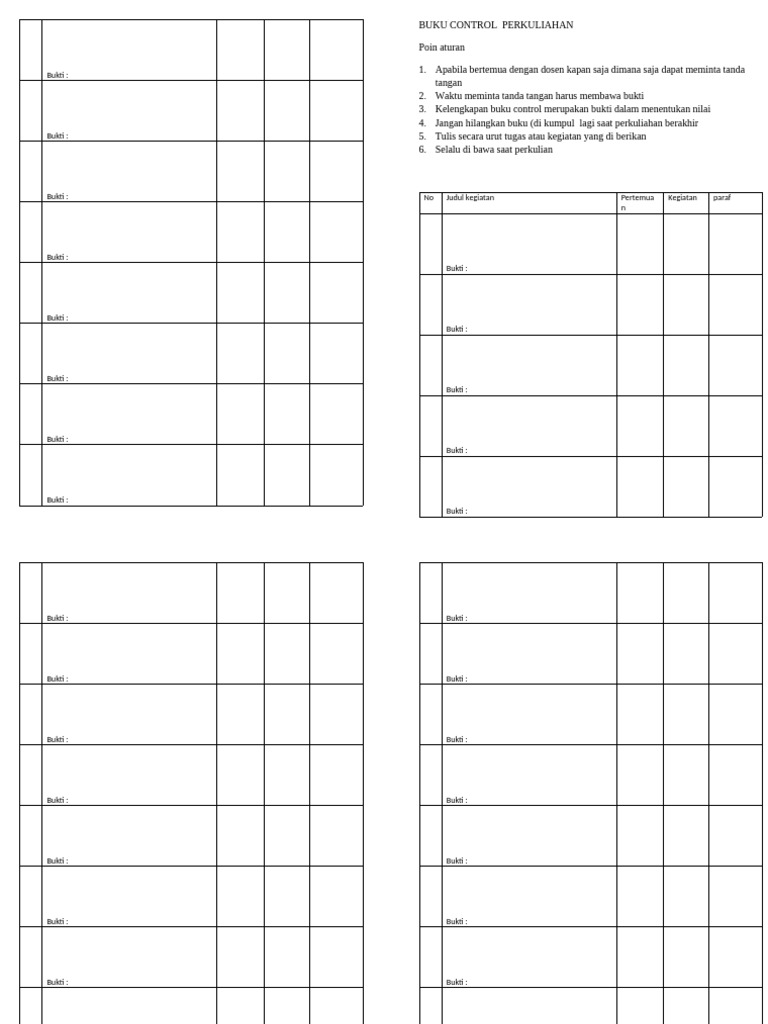 Buku Kontrol | PDF