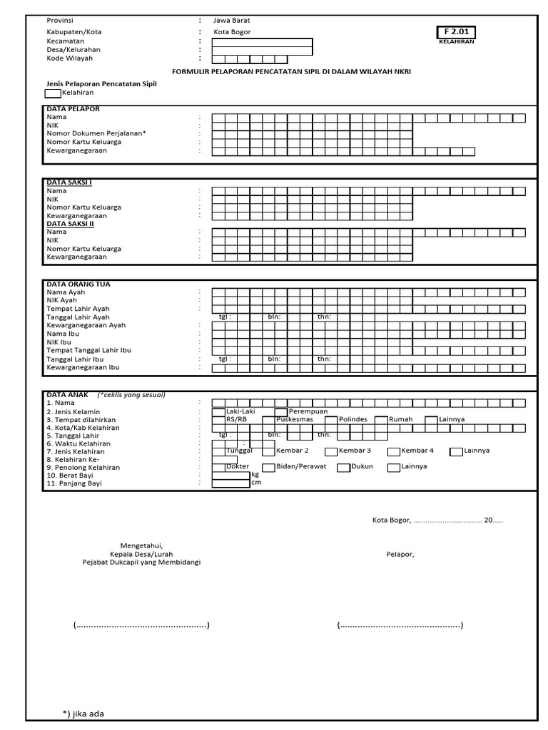 F2.01 Kelahiran | PDF