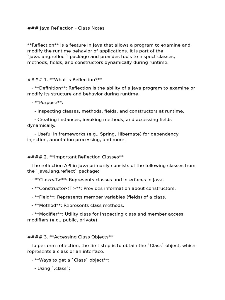 Java Reflection | PDF