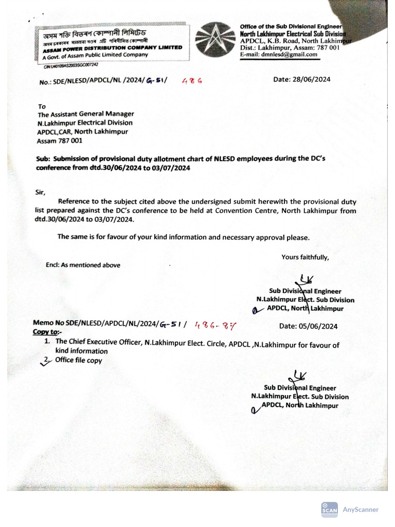 Forwarding Duty Chart Provisional | PDF