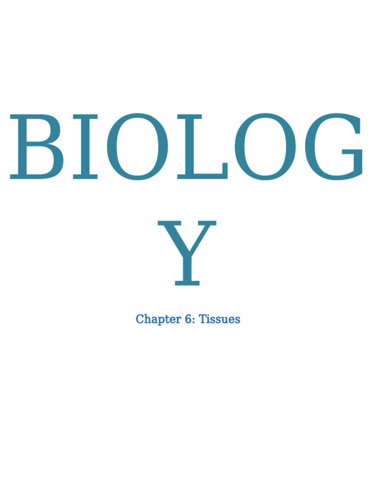 Tissue Study Material | PDF
