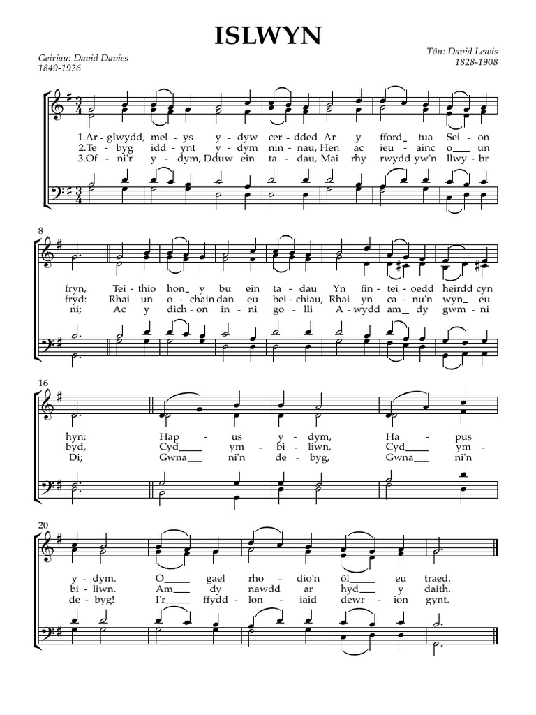 ISLWYN - Full Score | PDF