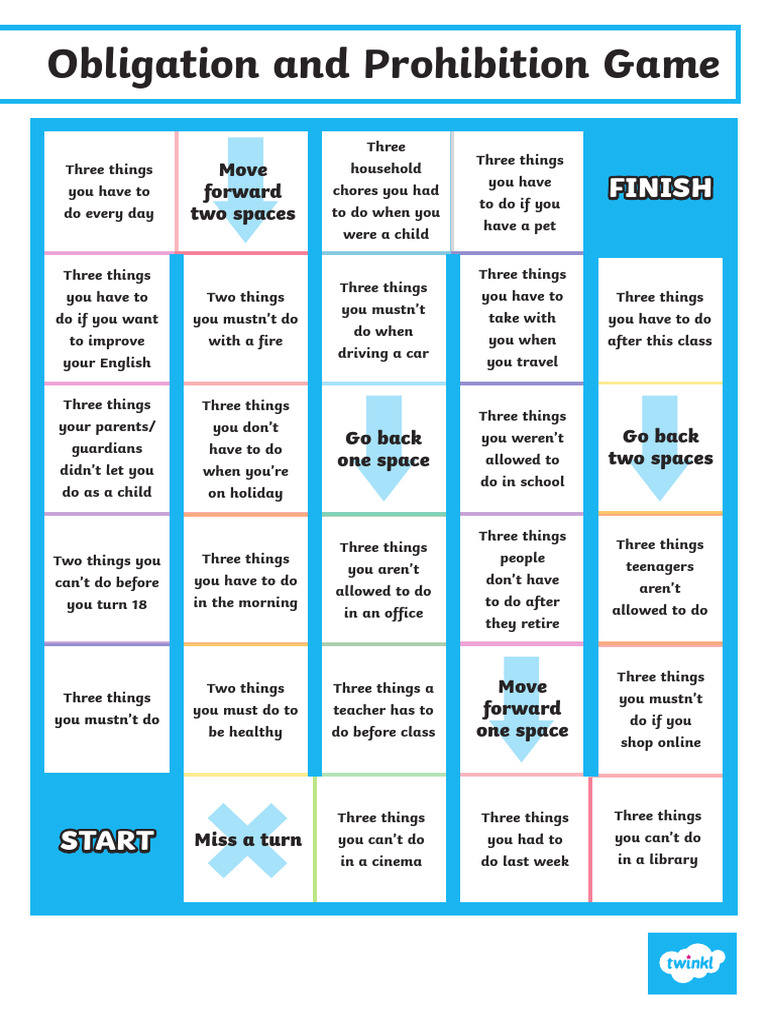 Modal Verb Board Game | PDF