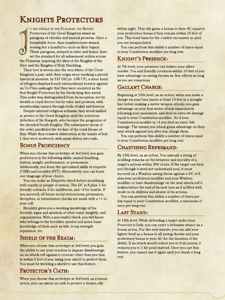 Knight Protectors | PDF