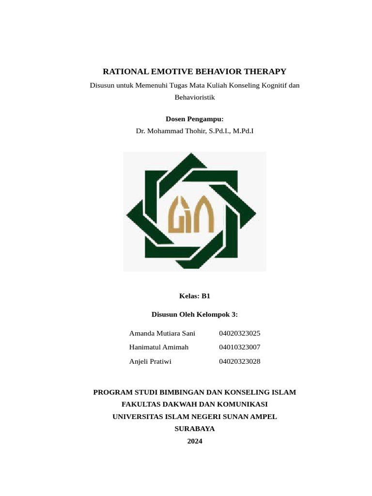 Rational Emotive Behavior Therapy | PDF