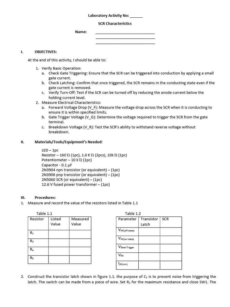 1.1 Laboratory Activity SCR | PDF