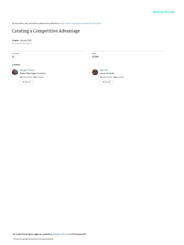 Creating_a_Competitive_Advantage | PDF