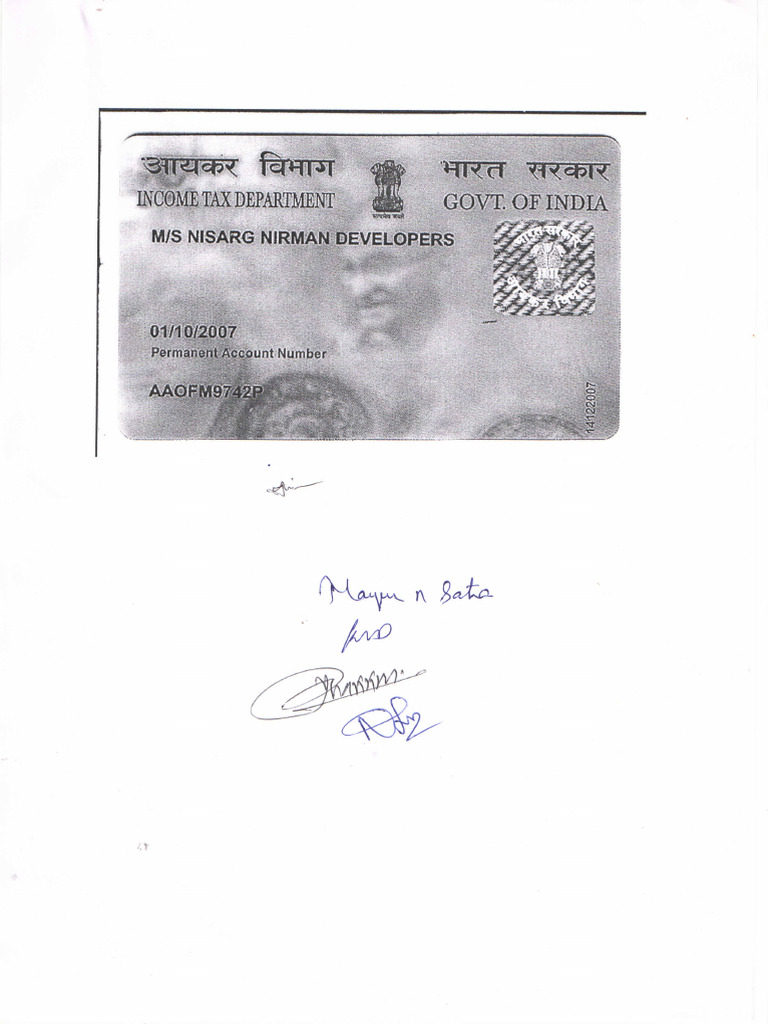 Pan Card NND | PDF