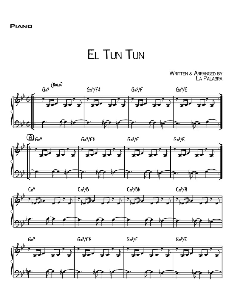El Tun Tun - Piano | PDF
