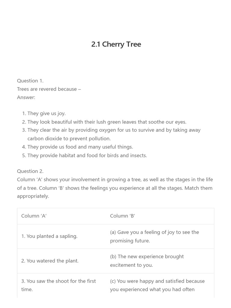 2.1 Cherry Tree | PDF
