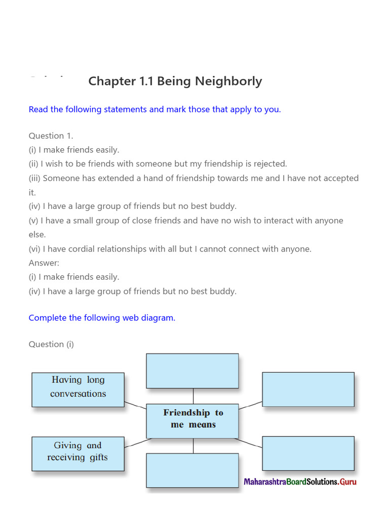 Chapter 1.1 Being Neighborly - Up To A8 | PDF