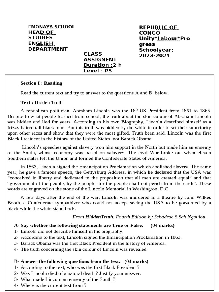 Assignment (PS) | PDF