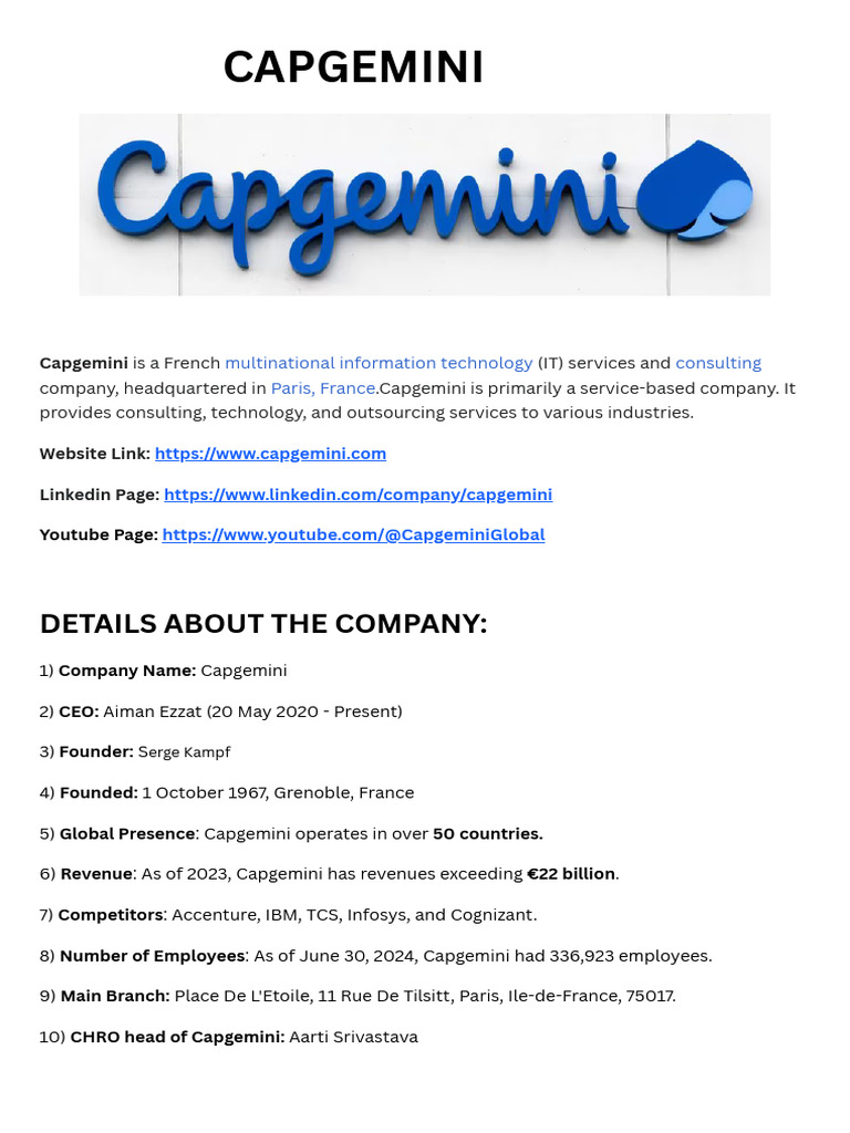 CAPGEMINI | PDF