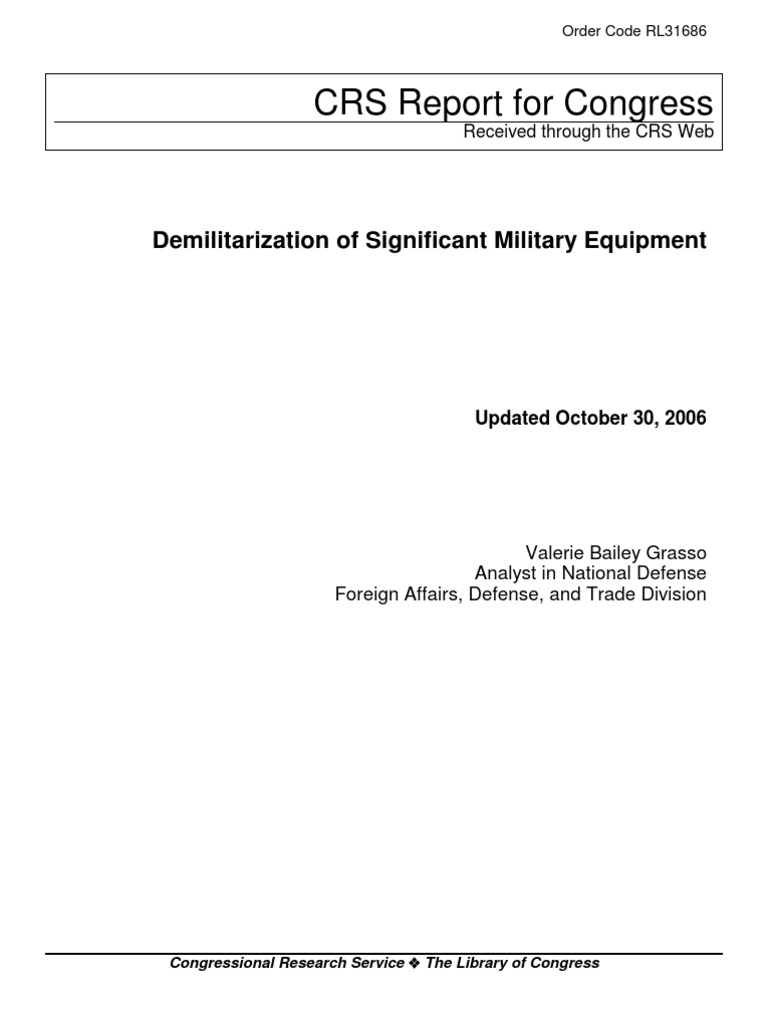 demil | United States Department Of Defense | Government Accountability ...