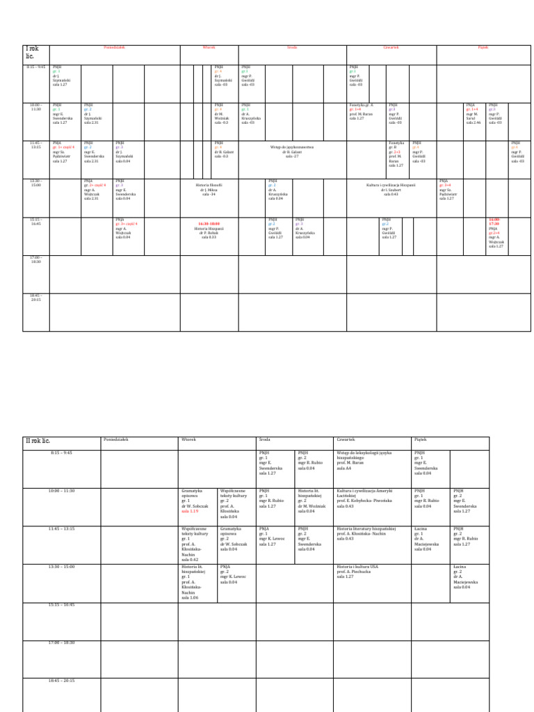 Plan Zima 24-25 | PDF