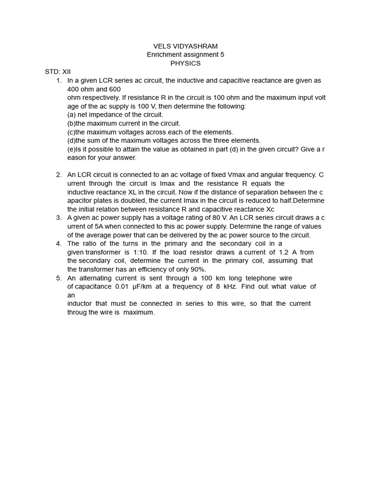 Enrichment Assignment 5 | PDF