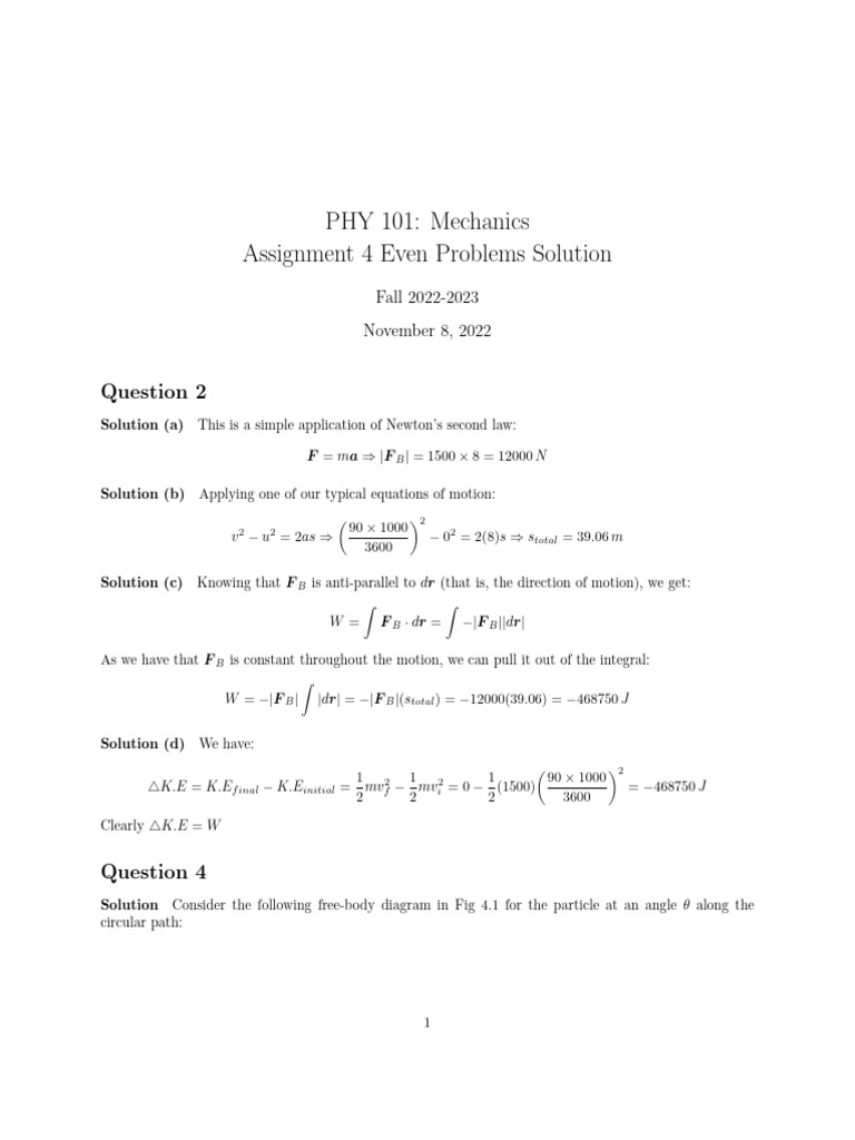 Assignment 4 Even Problems | PDF