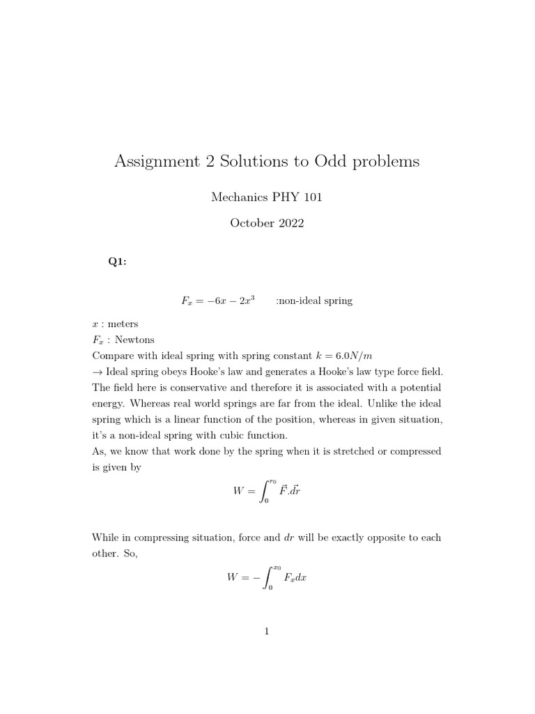 Assignment 4 Odd Problems | PDF