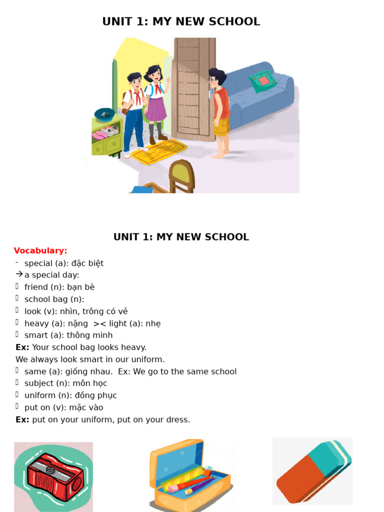 Lesson 1 - MY NEW SCHOOL | PDF