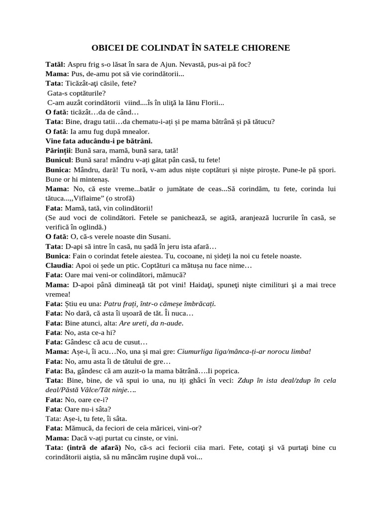 Obicei de Colindat 2022 | PDF