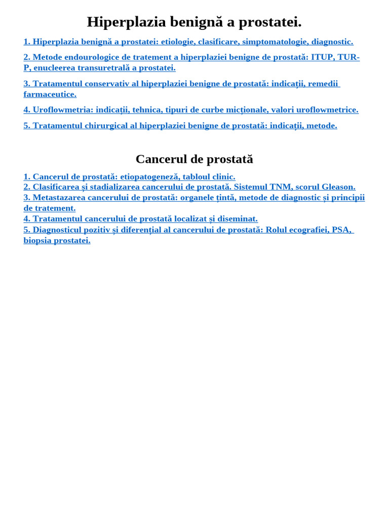 HBP Și Cancer de Prostată | PDF