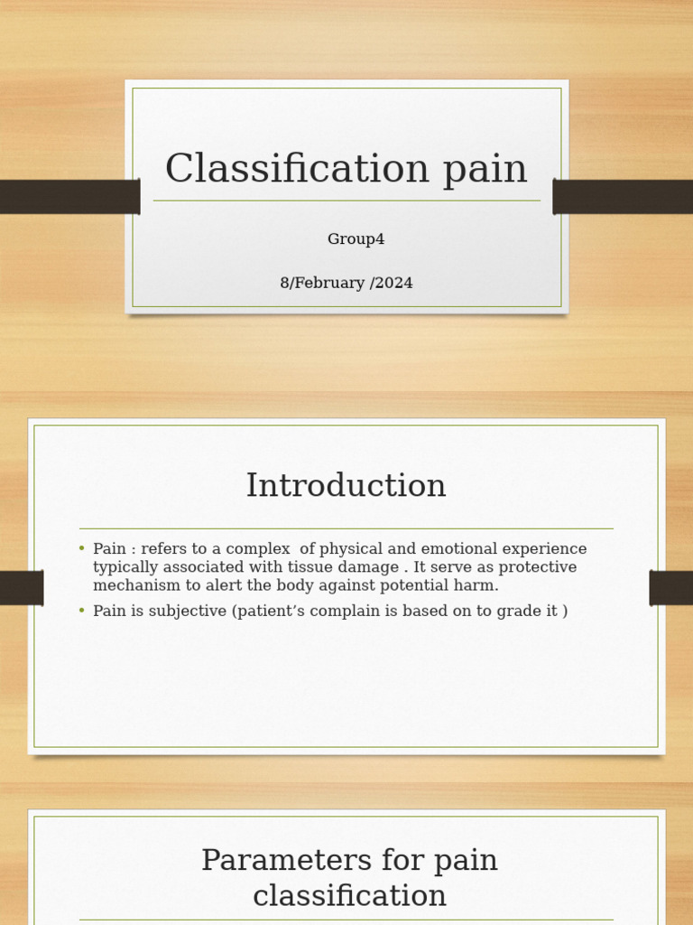 Classification pain-1 | PDF