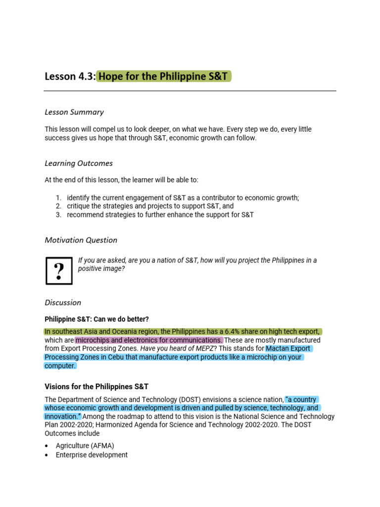 Module 4 Lesson 4.3 | PDF