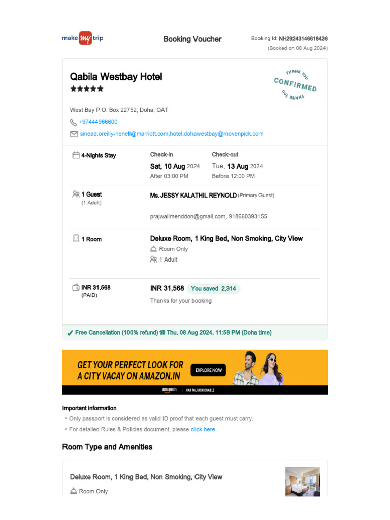 Trips Hotel ETicket | PDF