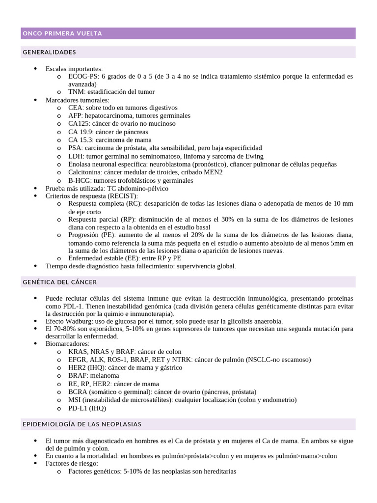 Onco Primera Vuelta | PDF