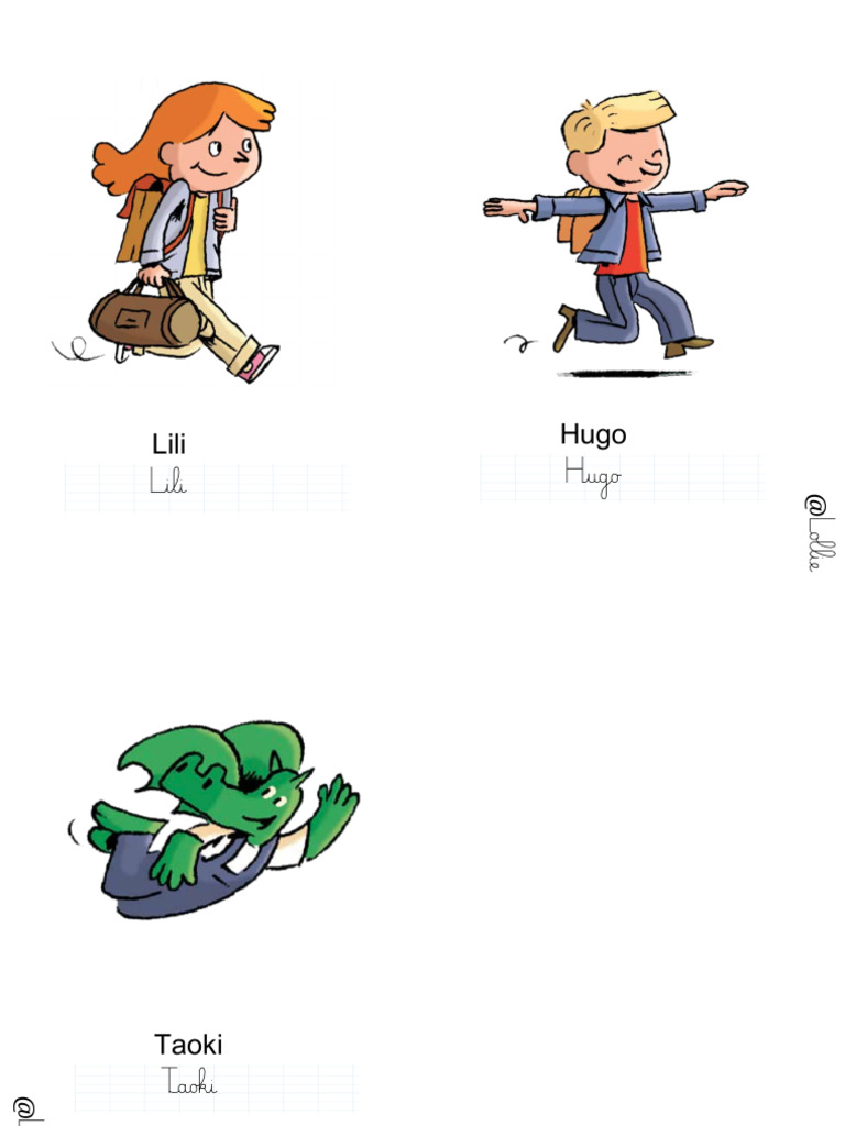 Etiquettes Personnages TAOKI | PDF