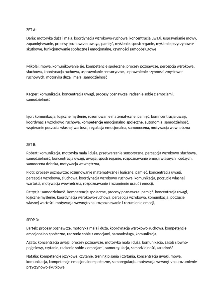 Programy Pracy | PDF