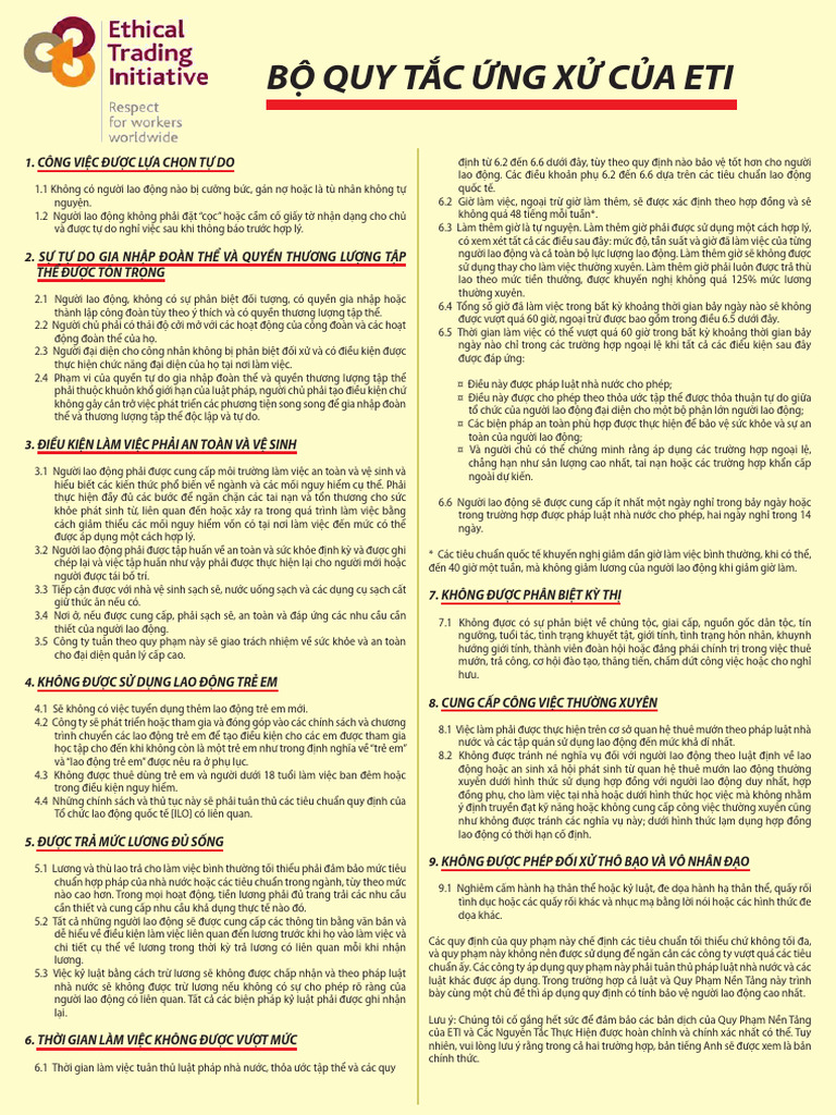 Bo Quy Tac Ung Xu Cua ETI | PDF