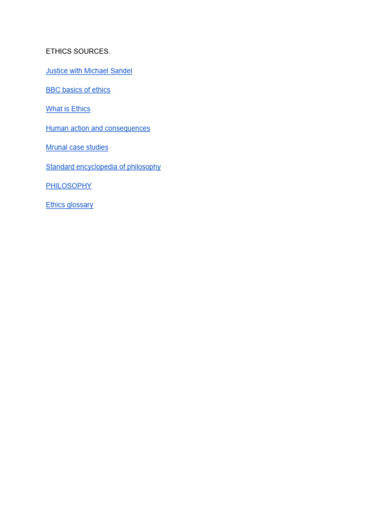Ethics Sources | PDF