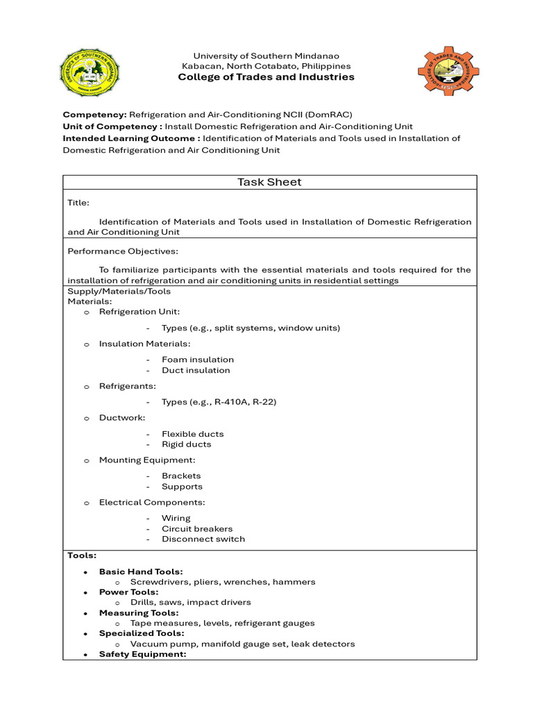 Task Sheet TLE05 | PDF