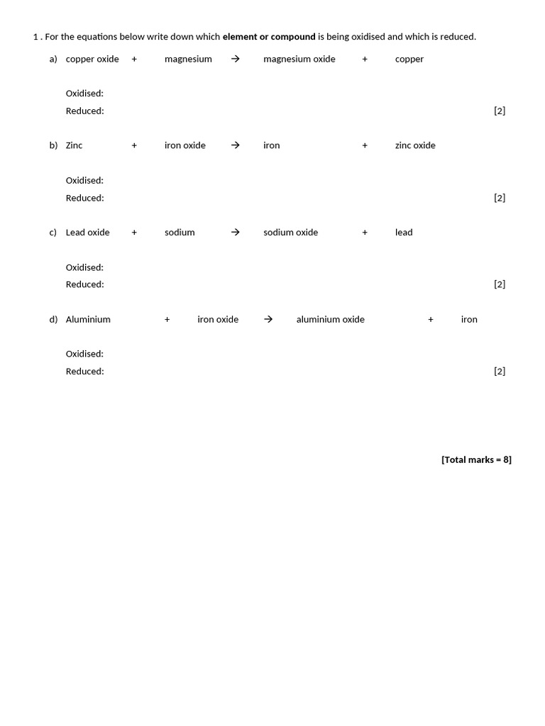 Practice Test IGCSE Chemistry metallic bonding | PDF
