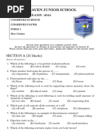 Form 2 Combined Science Notes | PDF | Digestion | Flowers