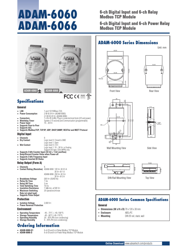 ADAM6060 Datasheet | PDF
