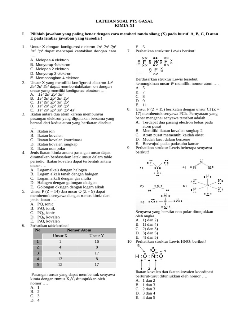 Latihan Soal PTS | PDF