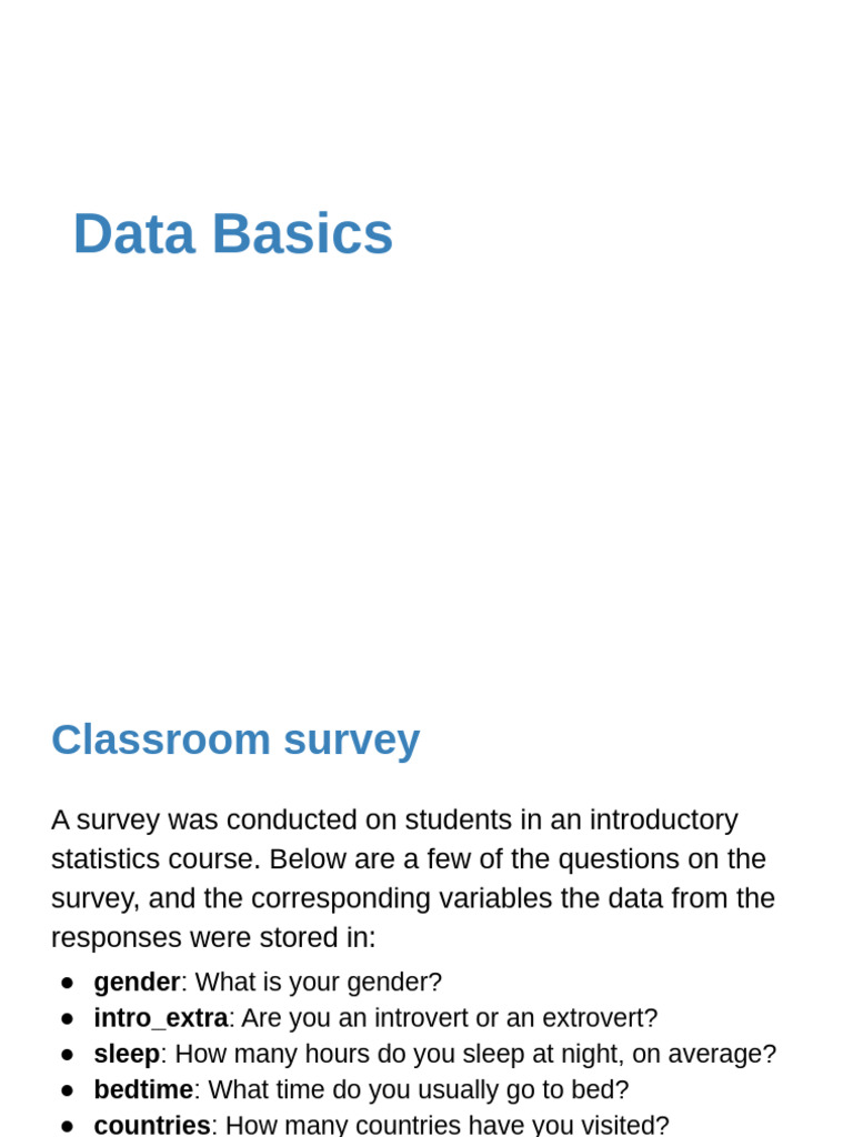 1.2 - Data Basics | PDF